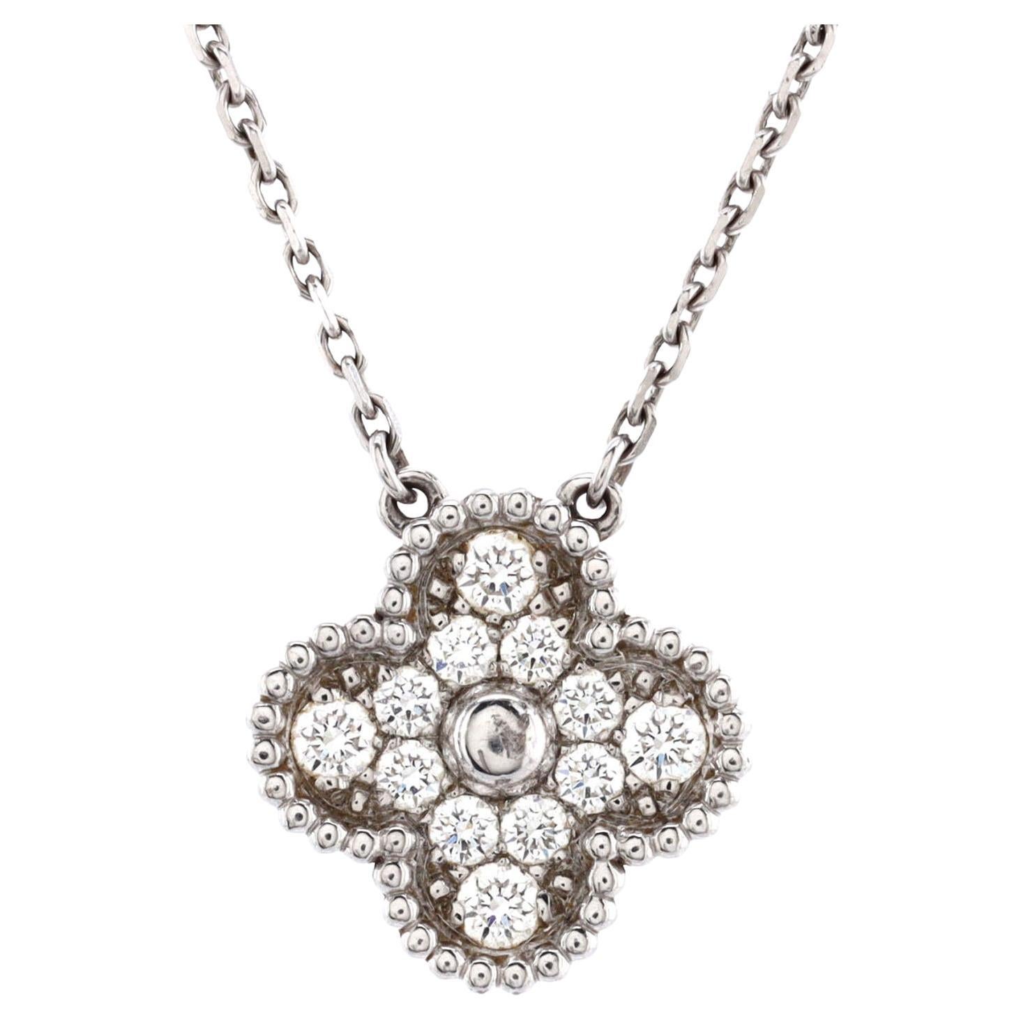 Van Cleef and Arpels Vintage Alhambra Gold Necklace at 1stDibs