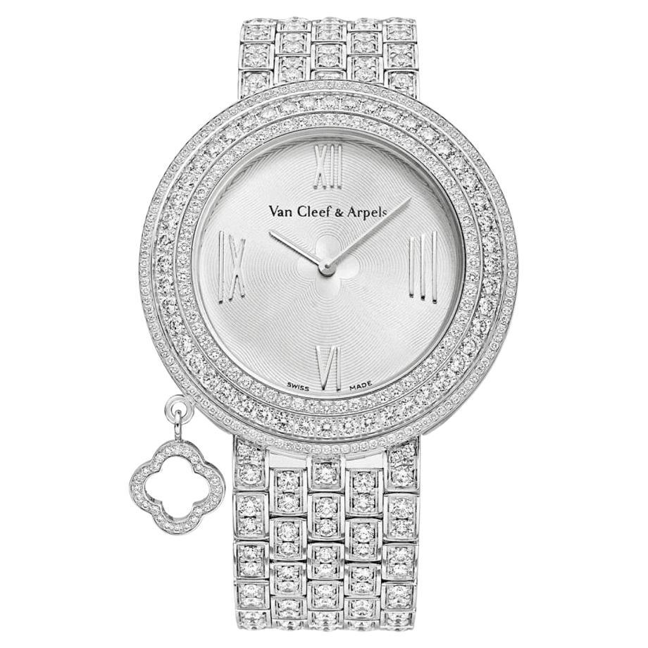 Van Cleef and Arpels Classique Diamond White Gold Watch at 1stDibs