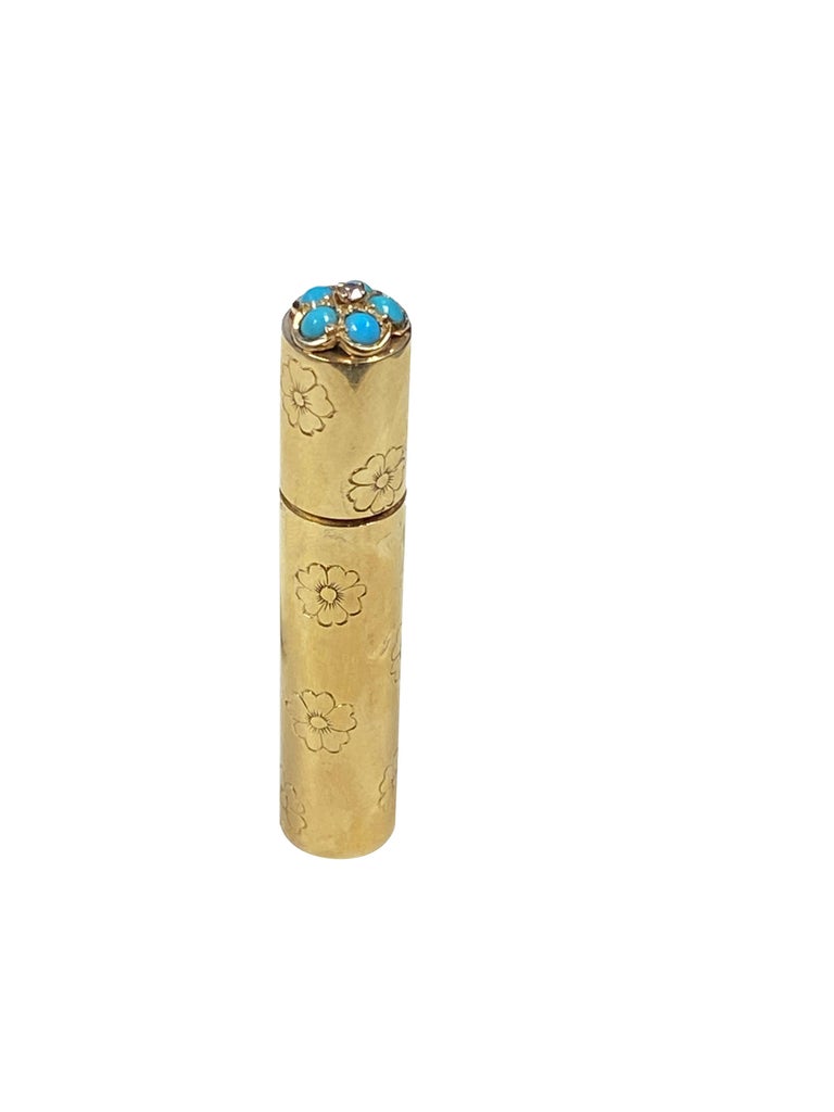 Van Cleef and Arpels Yellow Gold and Gem Set Perfume Bottle For Sale at ...