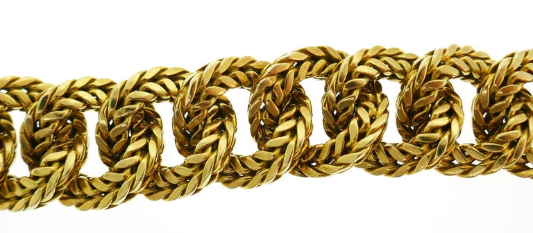 Van Cleef and Arpels Yellow Gold Link Chain Bracelet VCA Paris, 1970s ...