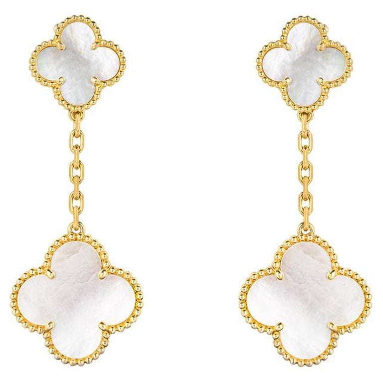 Van Cleef and Arpels Yellow Gold Mother of Pearl Magic Alhambra ...
