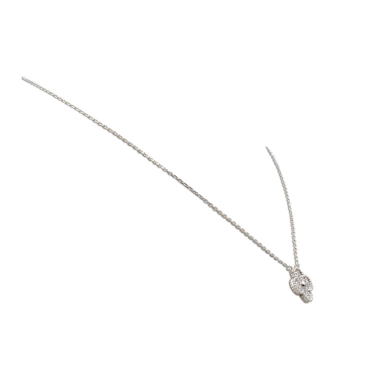 Van Cleef and Arples 'Vintage Alhmabra' White Gold and Diamond Pendant ...