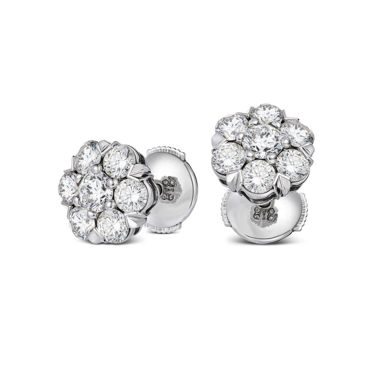 Van Cleef Diamond Earrings For Sale at 1stDibs