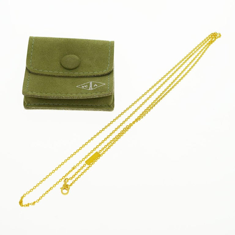 Van Cleef and Arpels 18 Karat Yellow Gold Long Chain Necklace at 1stDibs