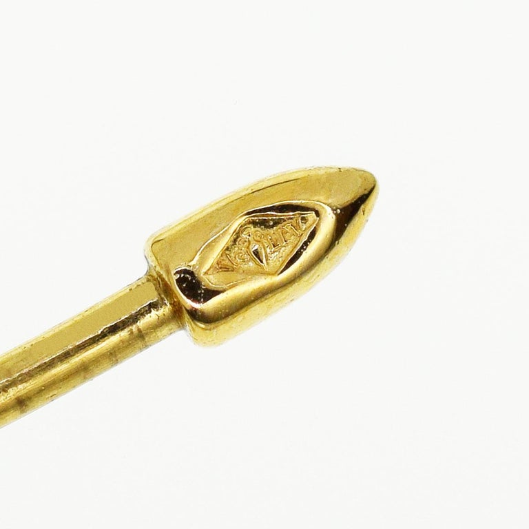 Van Cleef and Arpels Diamond Onyx 18 Karat Yellow Gold Stud Buttons For ...