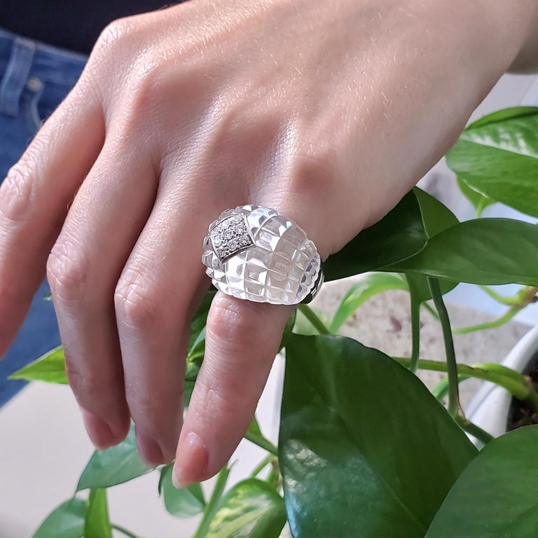 Van Cleefs and Arpels 1970 Cocktail Bombe Ring in 18Kt with Diamond and ...