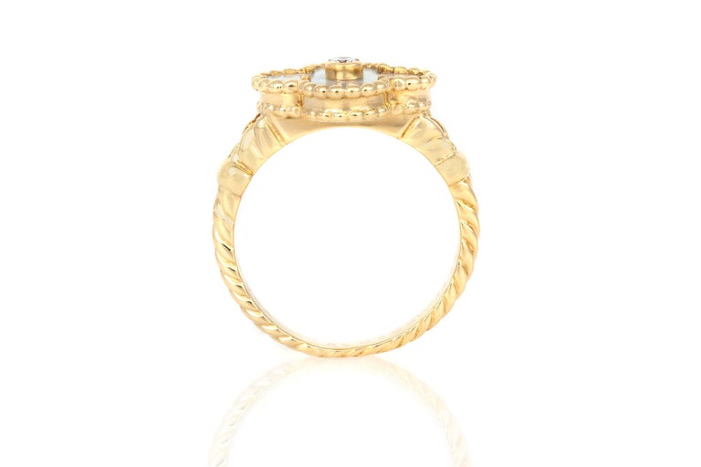 Van Clef and Arpels Mother of Pearl Ring at 1stDibs