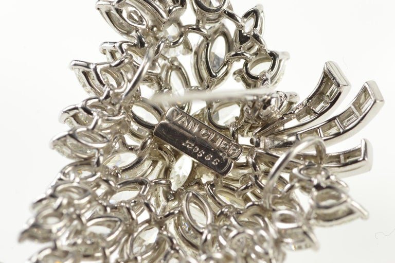 Van Clief Marquise Diamond Cluster 14 Karat White Gold Pendant or ...
