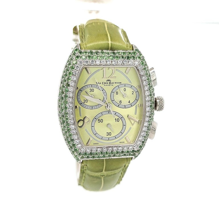 Van Der Bauwede Magnum XS silver, Chronograph, Quartz with Diamonds and ...