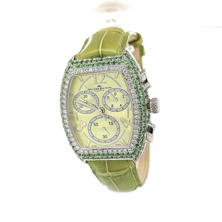 Van Der Bauwede Magnum XS silver, Chronograph, Quartz with Diamonds and ...