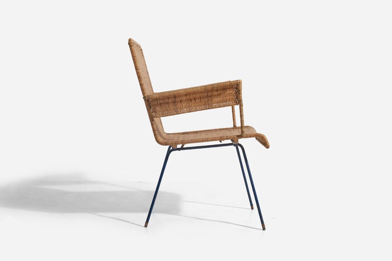 Van Keppel Green, Chair, Iron, Rattan, USA, 1950s at 1stDibs