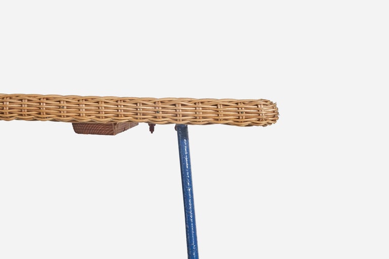 Van Keppel Green, Coffee or Side Table, Iron, Wicker, USA, 1950s For ...