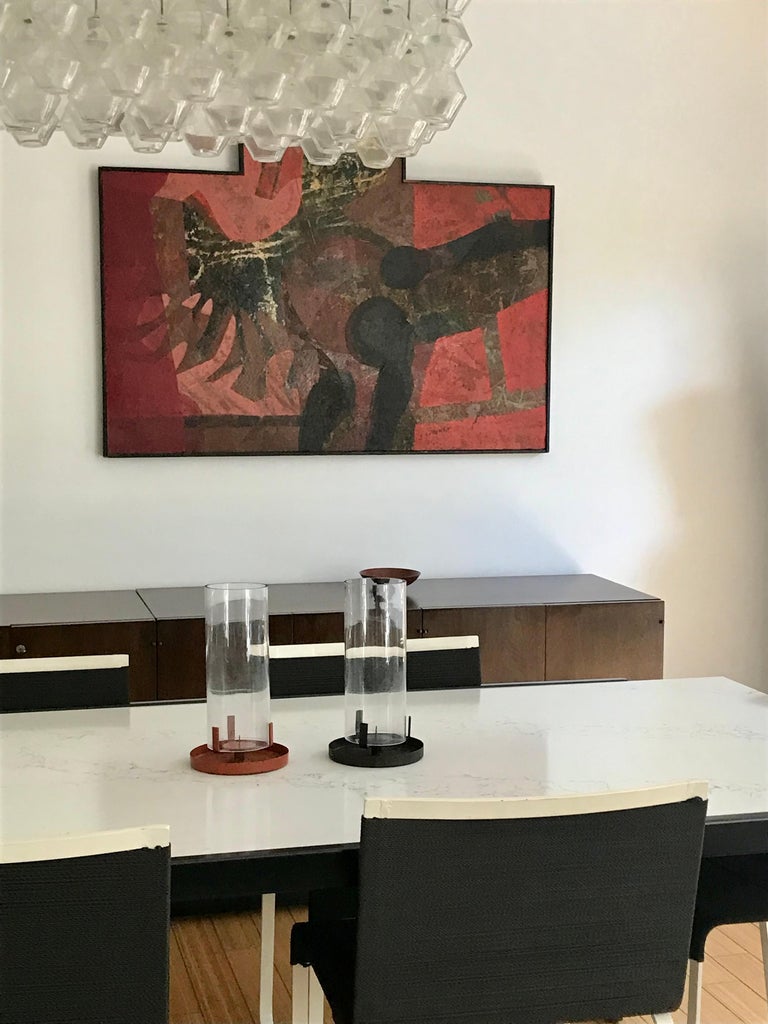 Van Keppel Green Iron Tripod Candelabra For Sale at 1stDibs
