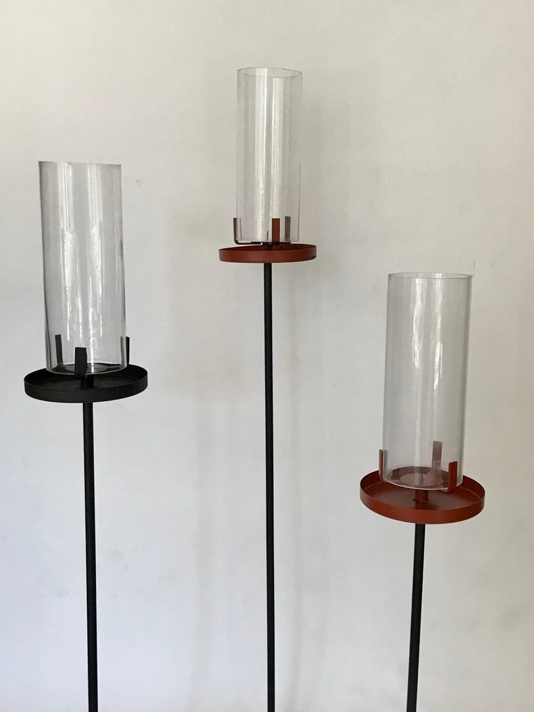 Van Keppel Green Iron Tripod Candelabra For Sale at 1stDibs