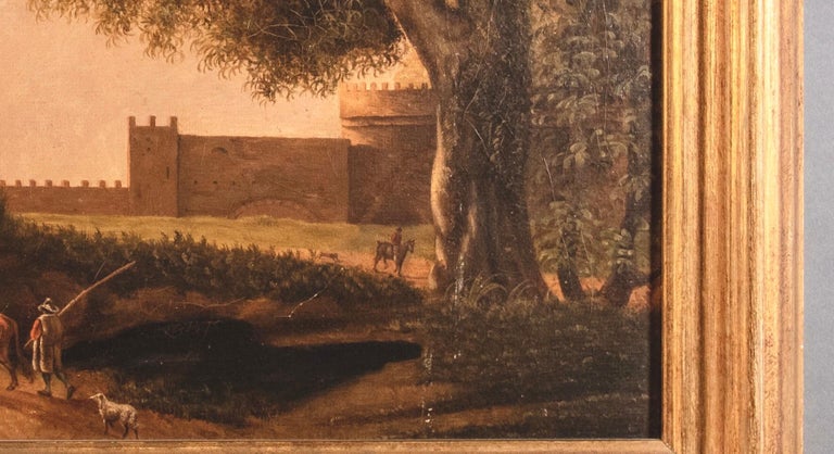 Grand Tour Rectangular Oil on Canvas Roman Countryside Painting For ...
