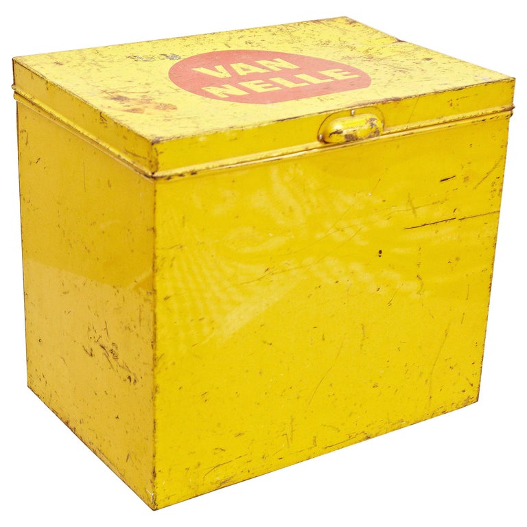 Van Nelle Yellow Metal Tea Box by Jacques Jongert, circa 1930 For Sale ...