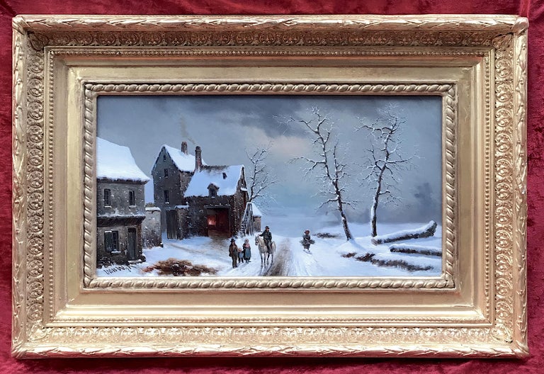 VAN WYK Henri - Landscape in Winter - Dutch Painting 19th Century For ...
