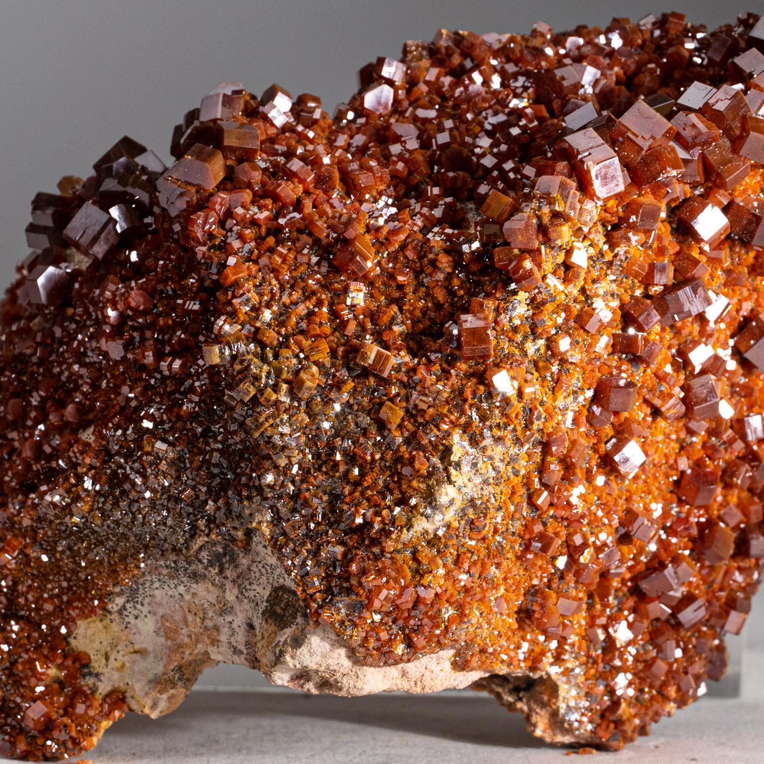 Vanadinite Crystal Cluster on Matrix from Mibladen, Atlas Mountains ...