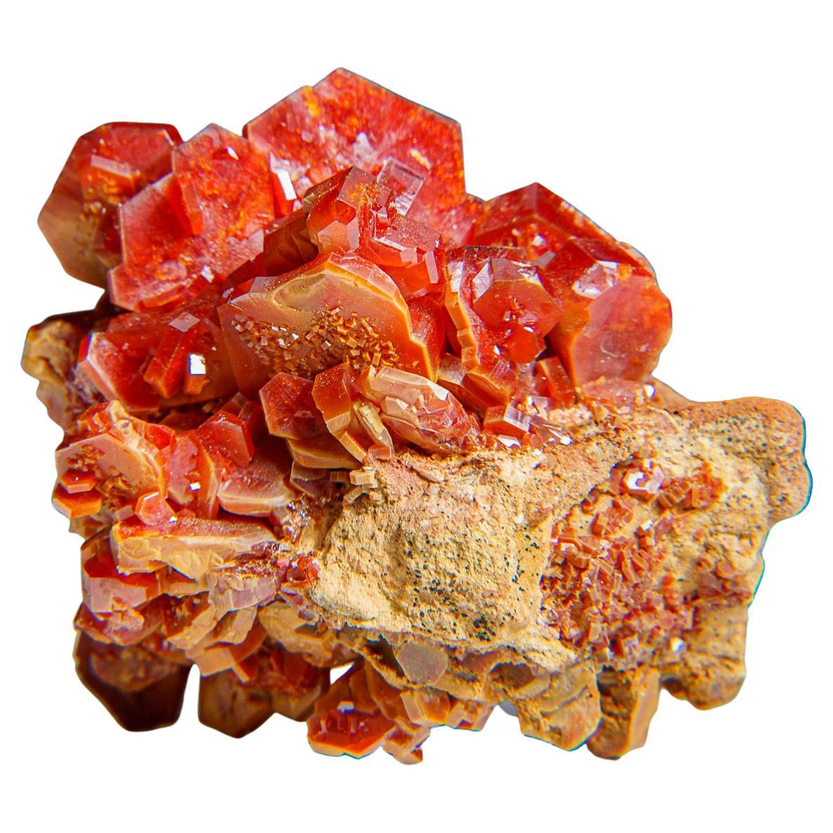 Vanadinite Crystal Cluster on Matrix - From Mibladen, Atlas Mountains ...