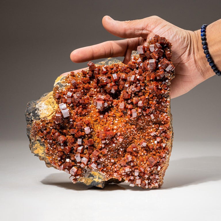 Vanadinite Crystal Cluster on Matrix from Morocco For Sale at 1stDibs
