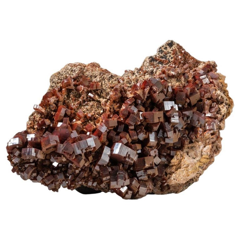 Vanadinite Crystal Cluster On Matrix From Morocco For Sale At 1stdibs