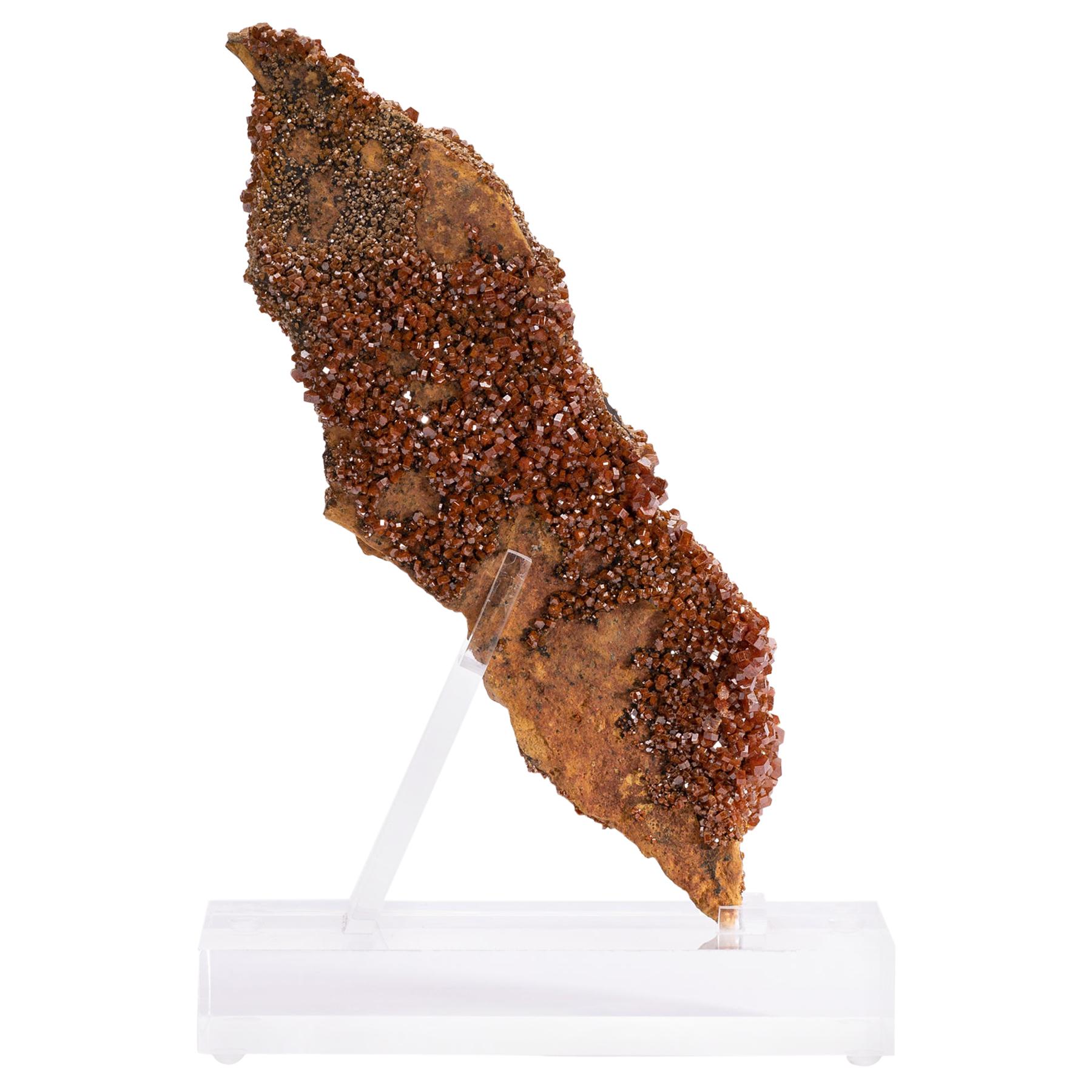 Vanadinite Crystals with Vibrant Colors and Lots of Blink on Custom ...