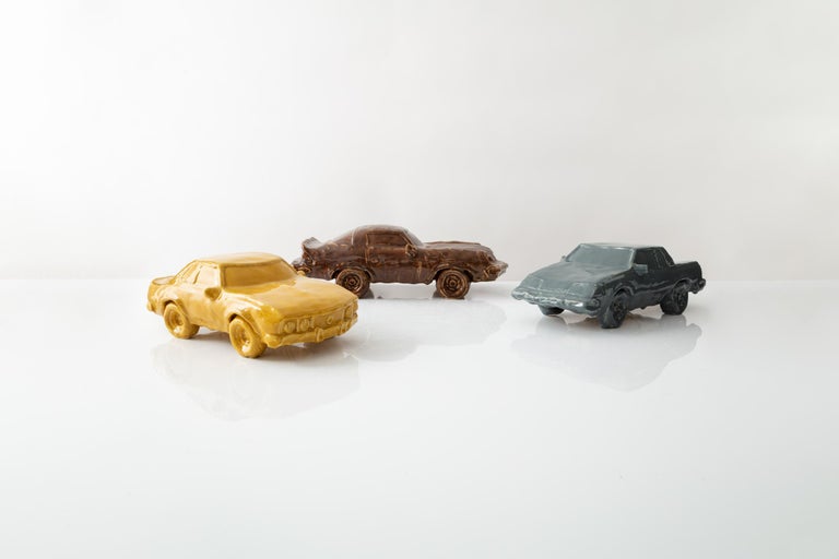 "Vanadium Opal" Glazed Ceramic Car Sculpture For Sale at 1stDibs