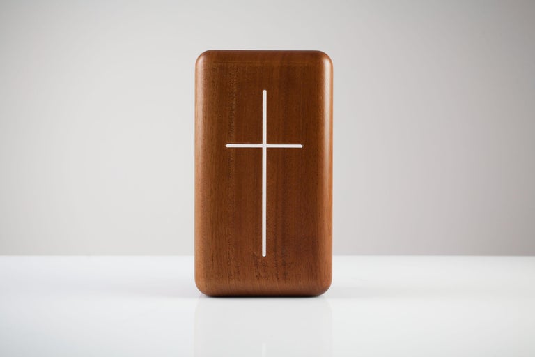 'Vanity Faith', an unorthodox tissue box in iroko wood For Sale at 1stDibs