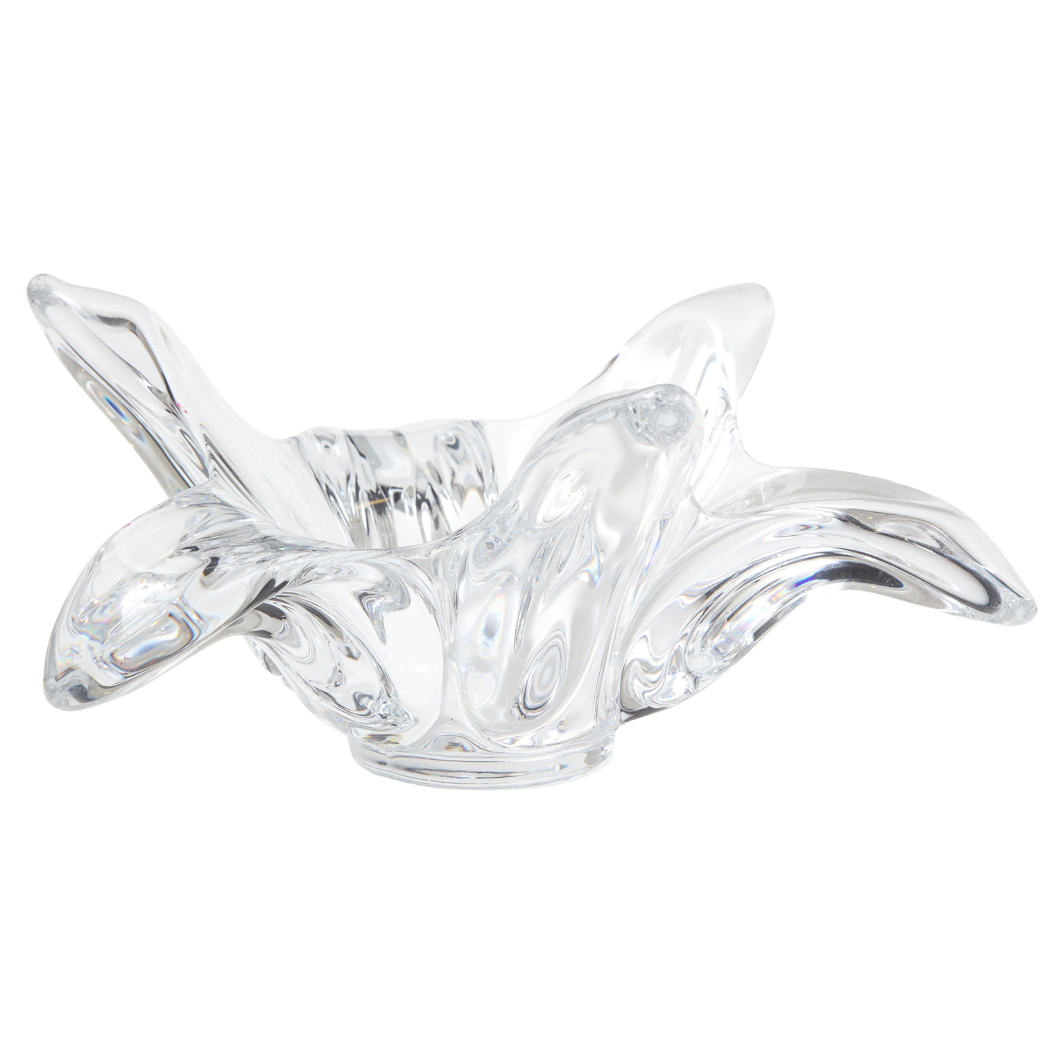 Art Vannes "Le Chantal" Glass Bowl Vase at 1stDibs