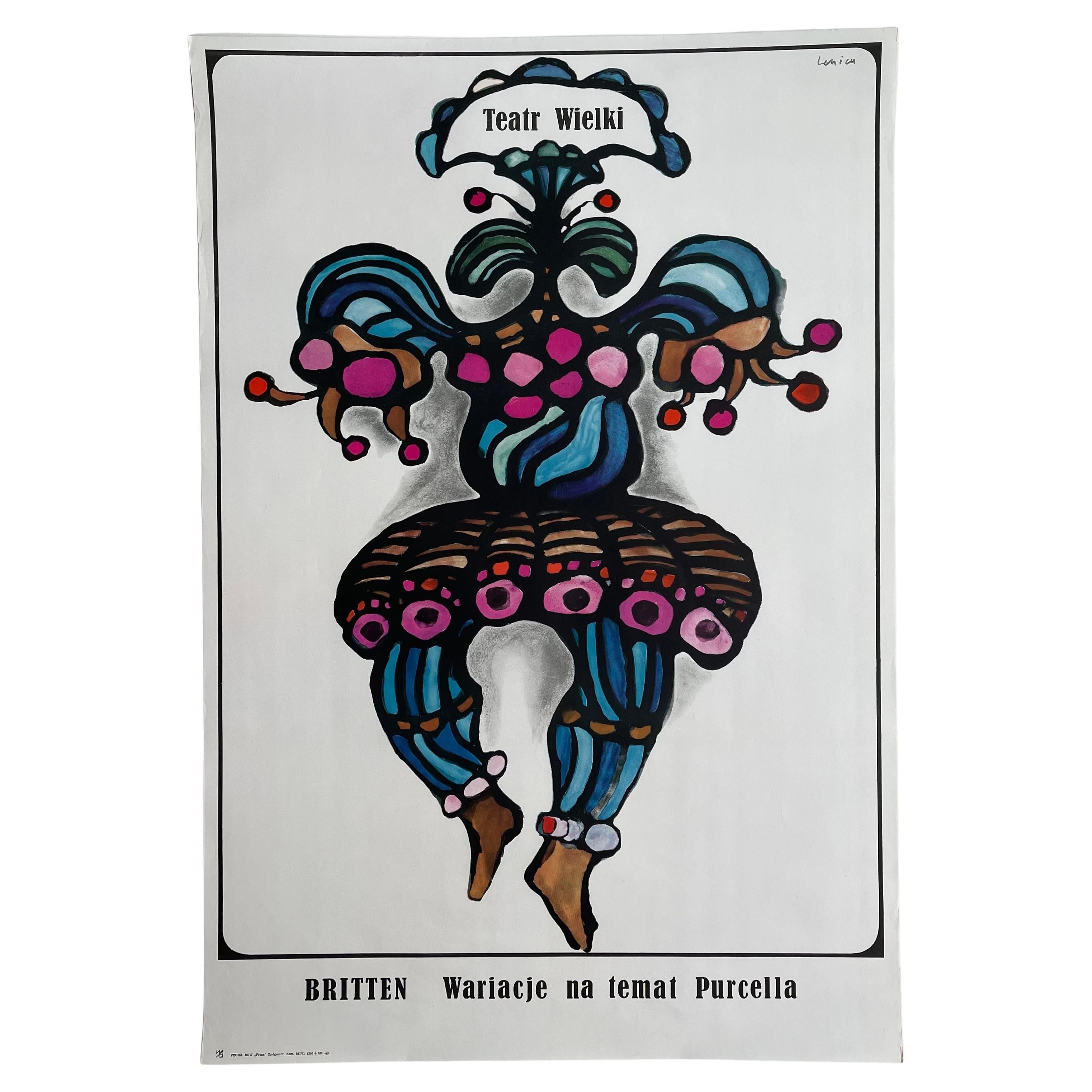 Variations on the Theme of Purcell, Polish Theatre Poster by Jan Lenica ...