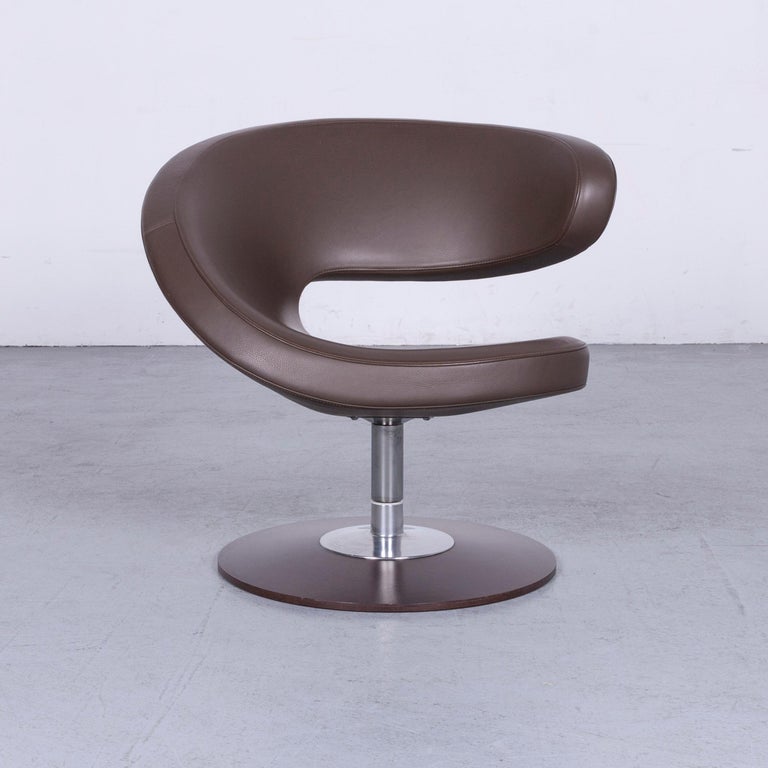 Varier Peel Designer Leather Club Chair Brown One-Seat Chair at 1stDibs