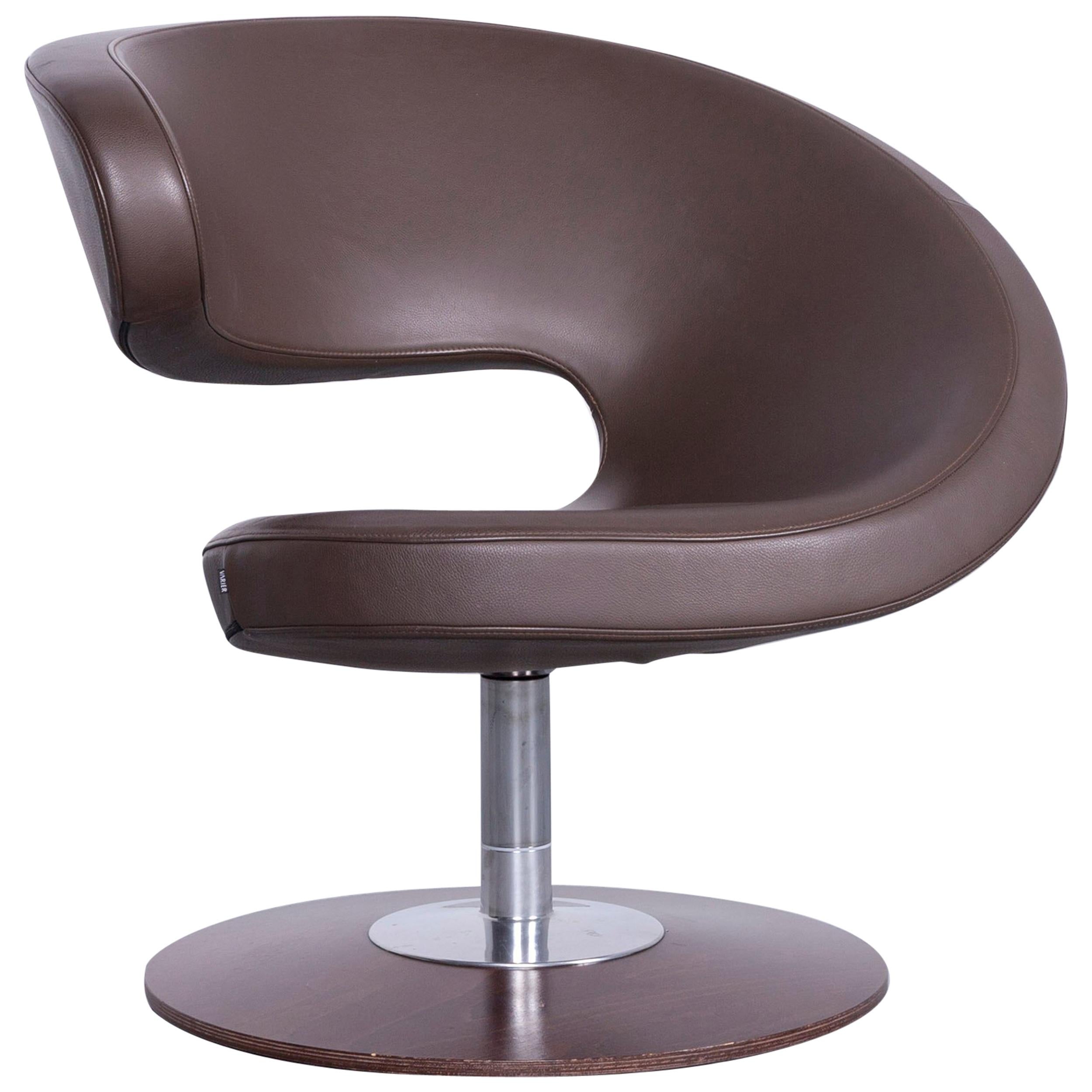 Varier Peel Designer Leather Club Chair Brown One-Seat Chair at 1stDibs