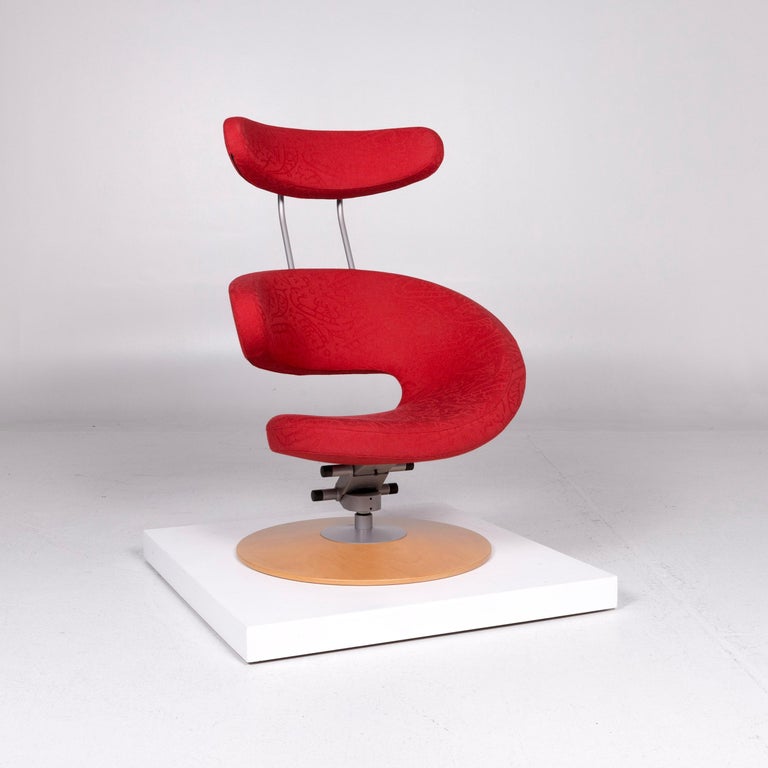 Varier Peel Fabric Armchair Set Red Incl. Stool Function Backrest ...