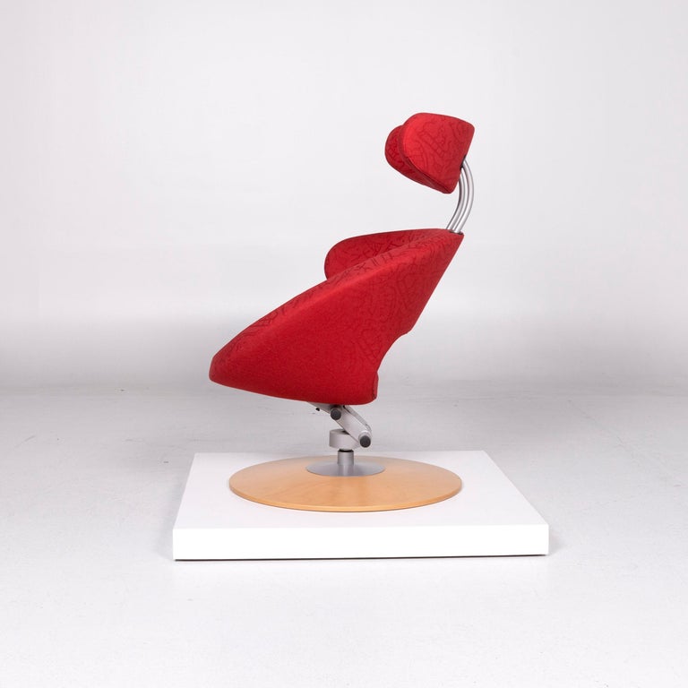 Varier Peel Fabric Armchair Set Red Incl. Stool Function Backrest ...