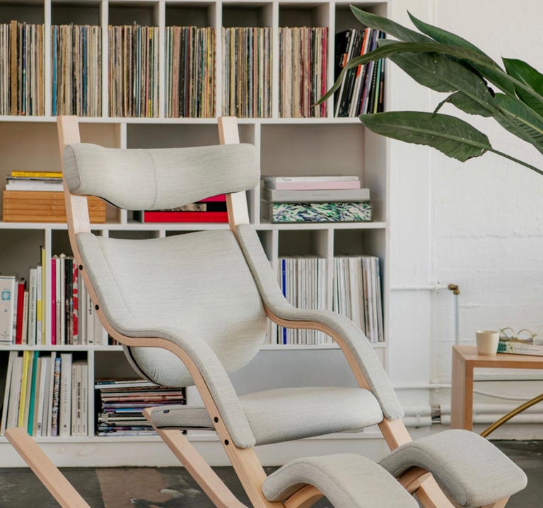 Varier Stokke Gravity Balans Chair, Grey Textile, Beach Frame, Peter ...