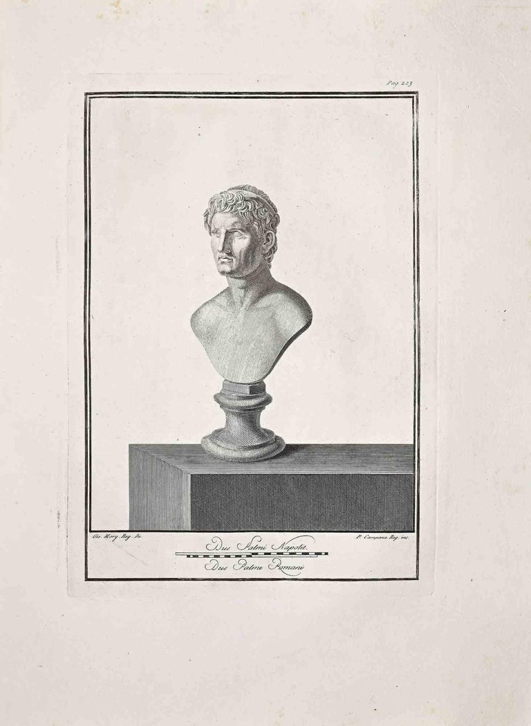 Unknown - Ancient Roman Bust - Original Etching - 18th Century For Sale ...