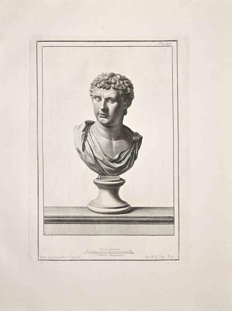 Unknown - Ancient Roman Bust - Original Etching - 18th Century For Sale ...