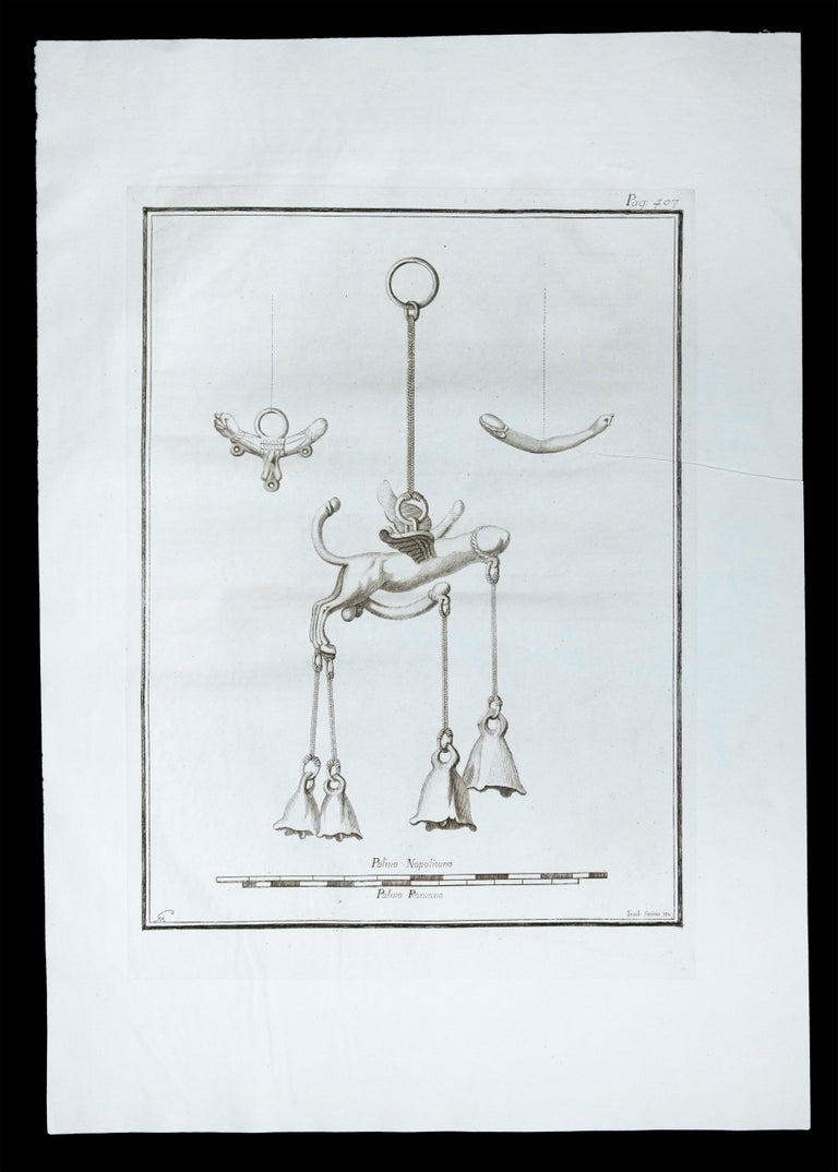 Unknown - Phallus Fascinum in ancient Roman Religion - Original Etching ...