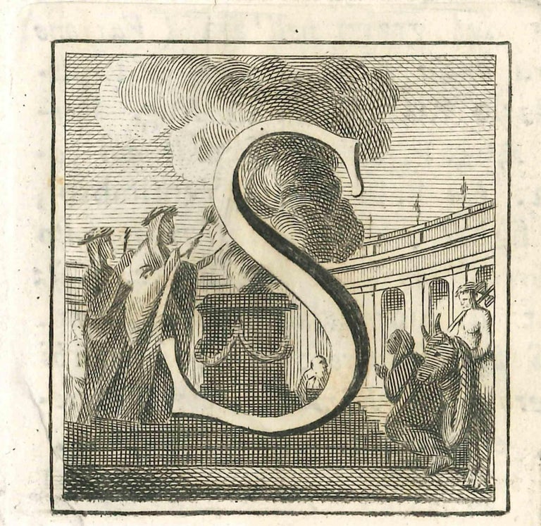 Various Authors - Letter of the Alphabet S - Original Etching - 18th ...