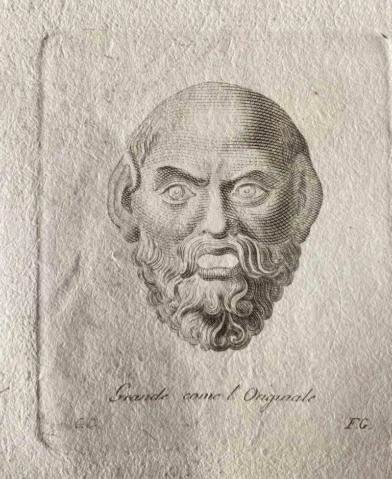 Various Old Masters - Roman Head - Original Etching by Various Old ...
