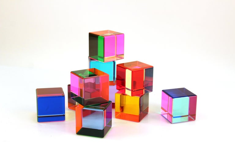 Vasa Mihich Cubes in Multi-Color Acrylic at 1stDibs | vasa cubes ...