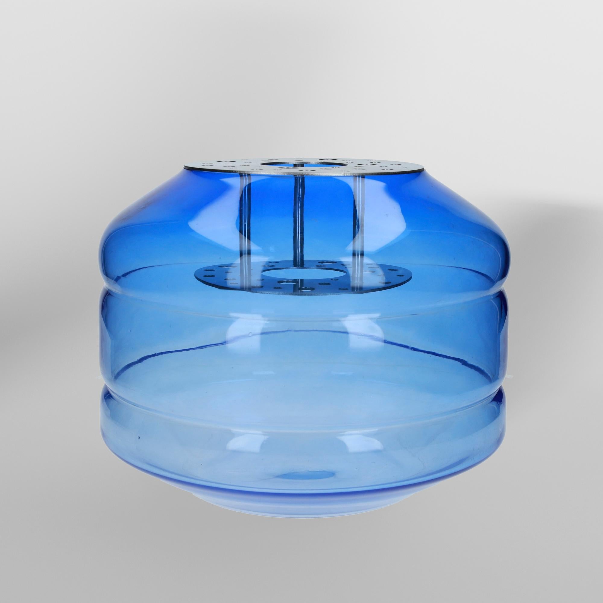 Vase Blown Glass Handmade Large Decoration “Navazi”, Modern Sterling ...
