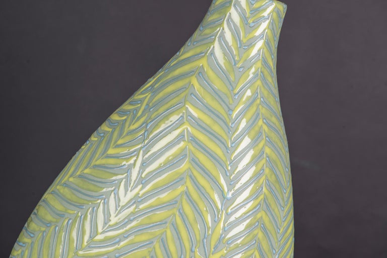 Vase Bottle Fern Small with Base, in Gres Porcelain, Italy For Sale at ...