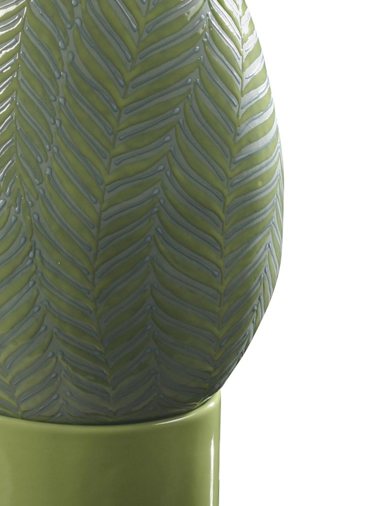 Vase Bottle Fern Small with Base, in Gres Porcelain, Italy For Sale at ...