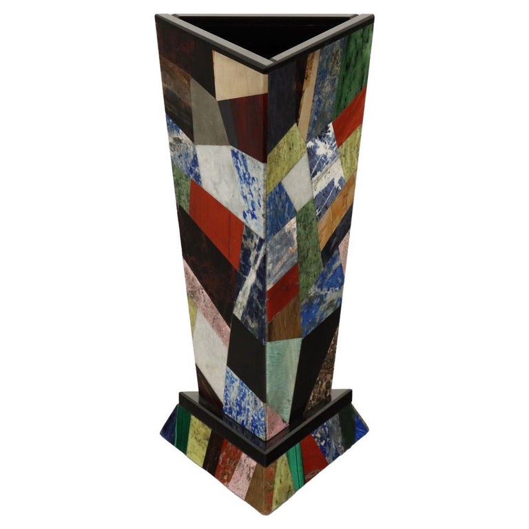 Vase Covered in Hard Stones, Italy, 1970s 1980s For Sale at 1stDibs