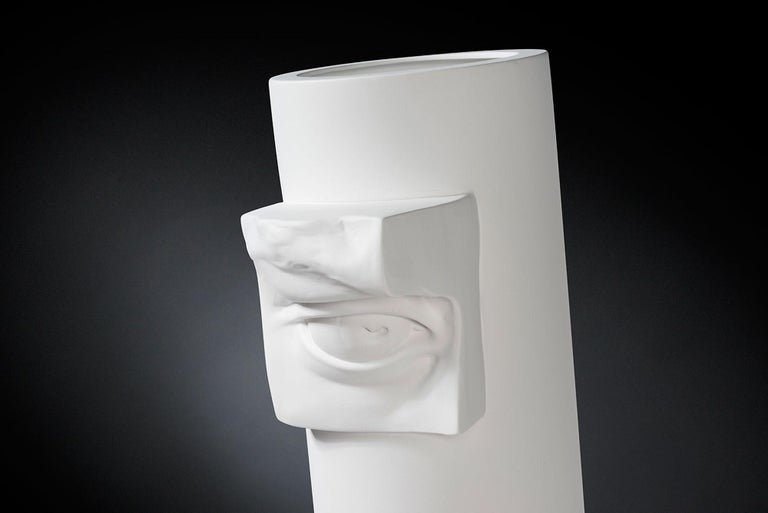 Vase 'David by Michelangelo' Eye Big, Matt White Ceramic, Italy For ...