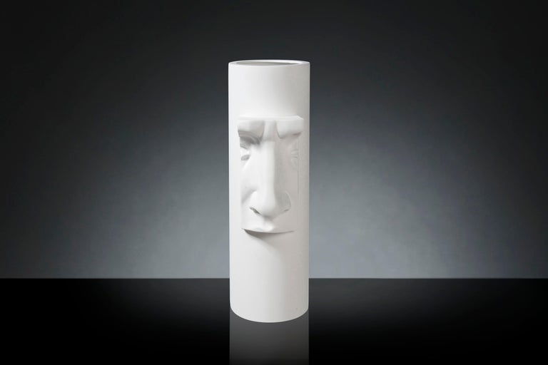 Vase 'David by Michelangelo' Nose Small, Matt White Ceramic, Italy For ...