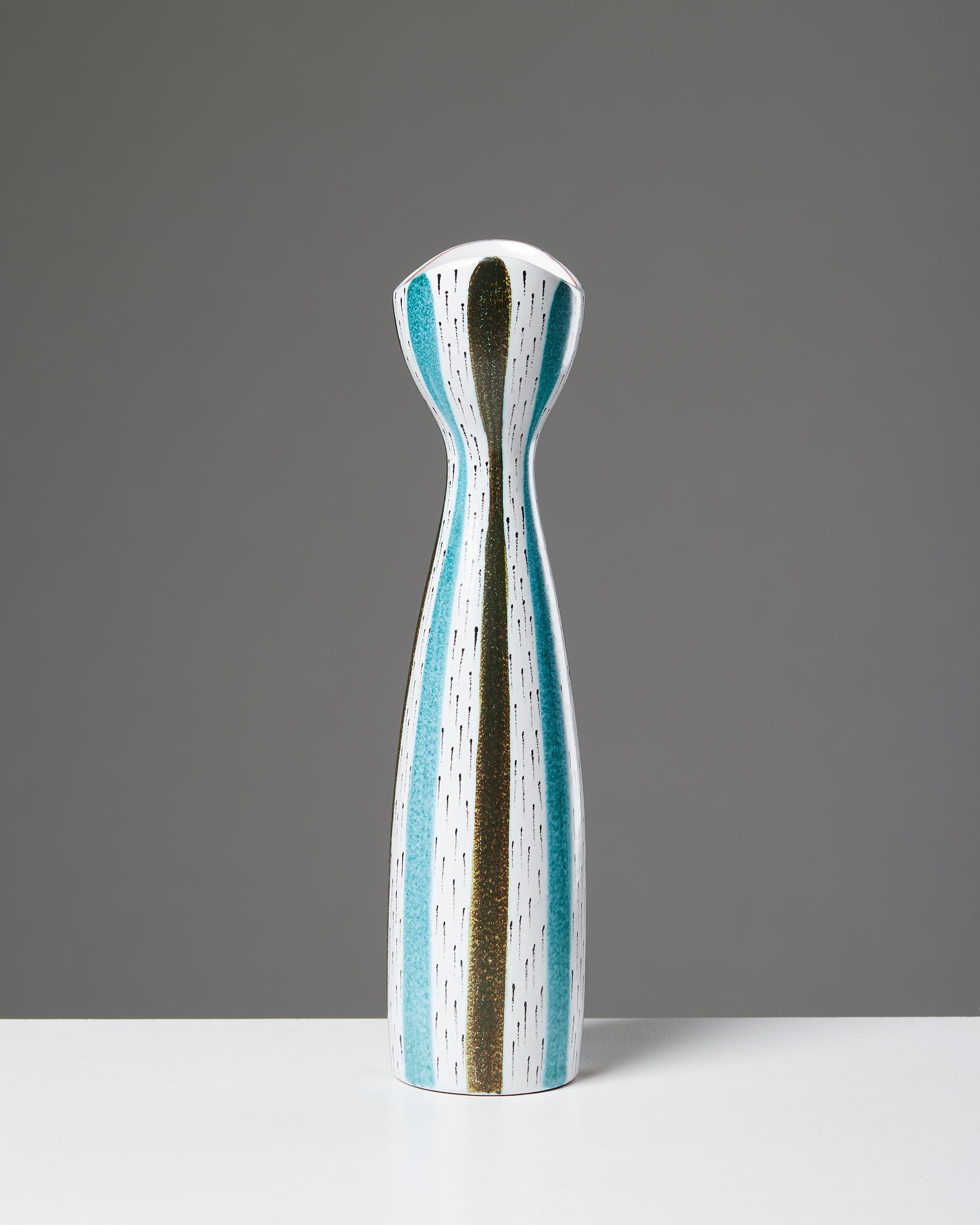 Vase designed by Stig Lindberg or Gustavsberg, Sweden, 1950s For Sale at 1stDibs