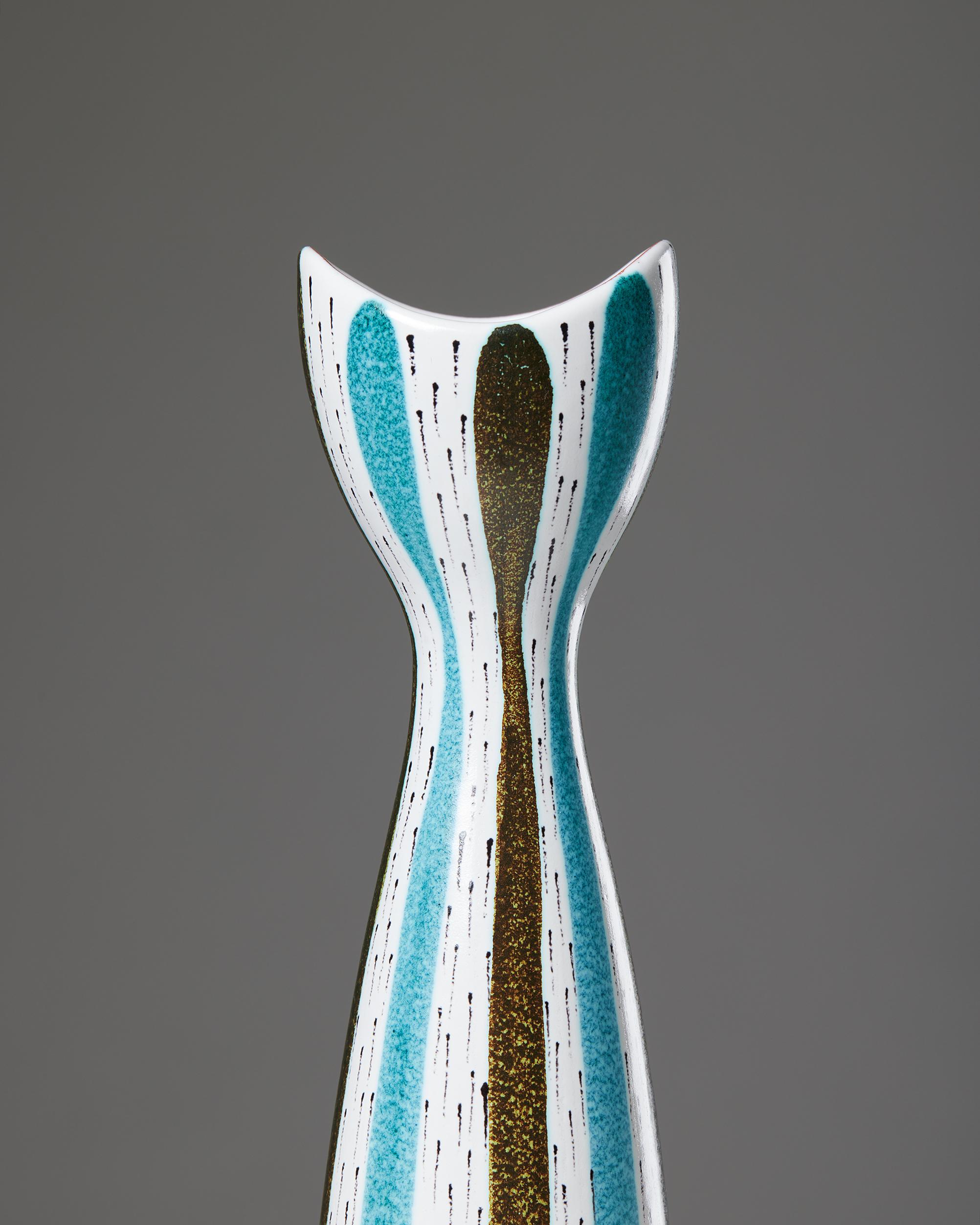 Vase designed by Stig Lindberg or Gustavsberg, Sweden, 1950s For Sale ...