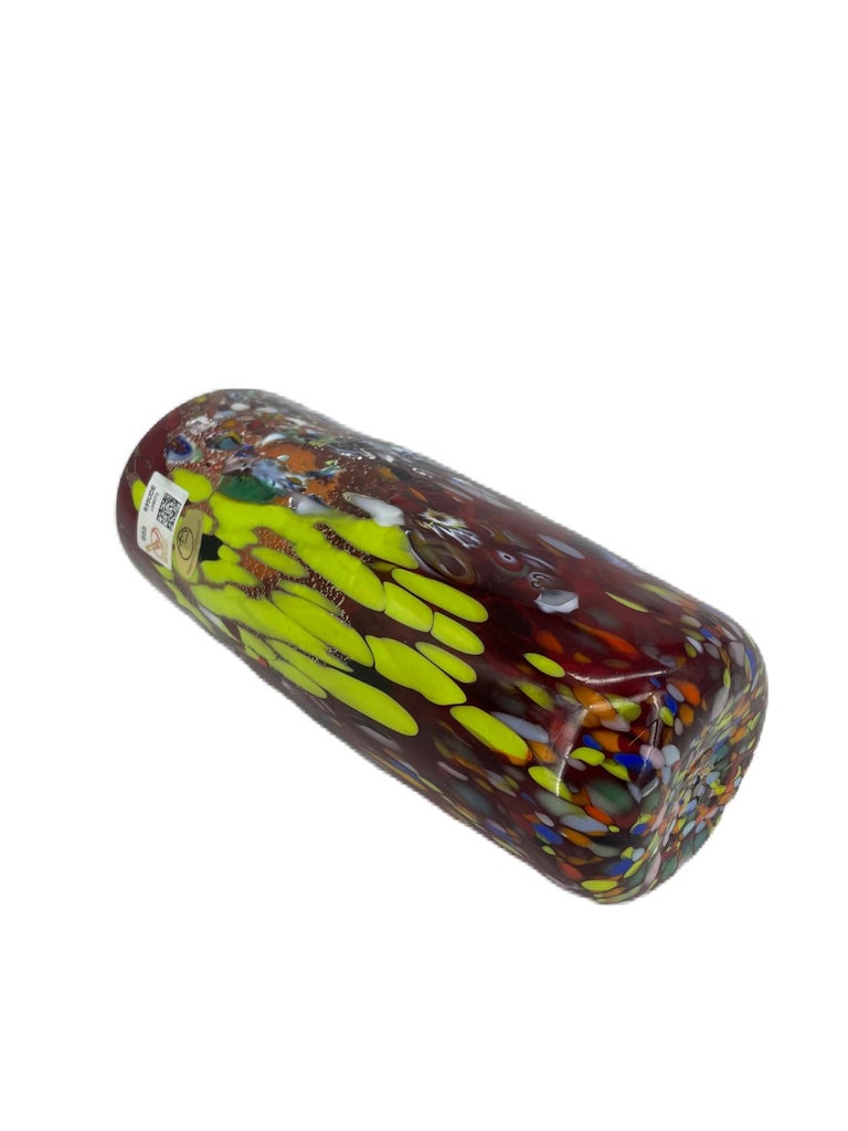 Vase from the ‘Fantasy’ Collection in Red Blown Murano Glass of Imperio ...